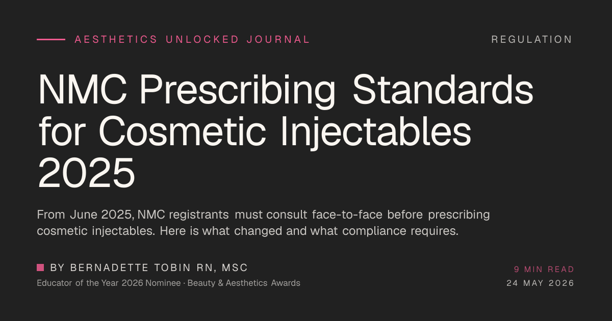 NMC Prescribing Standards for Cosmetic Injectables 2025 · Aesthetics ...